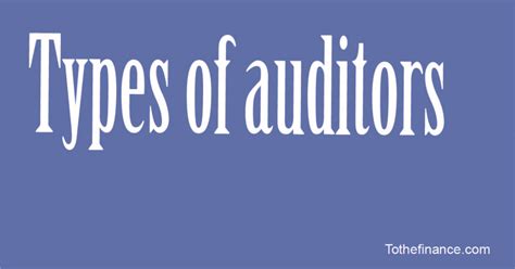 types of auditors