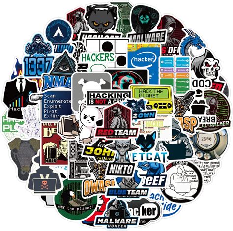 Cool Hacker Computer Stickers For Teen Developer Laptop Waterproof Vinyl Water