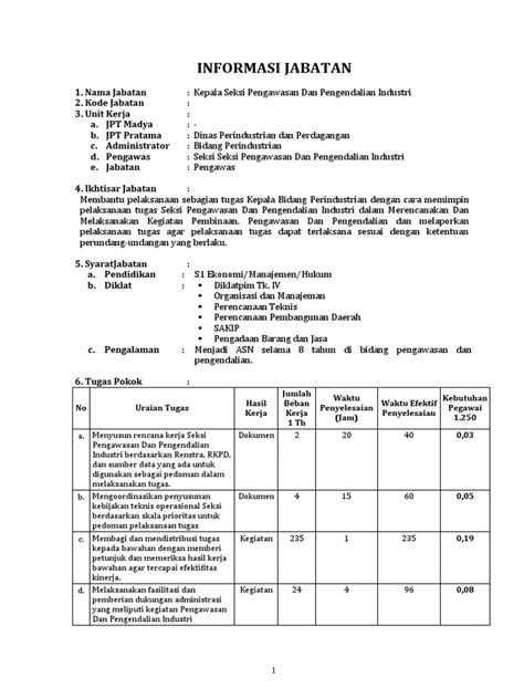 3 1 Kepala Seksi Pengawasan Dan Pengendalian Industri Pdf