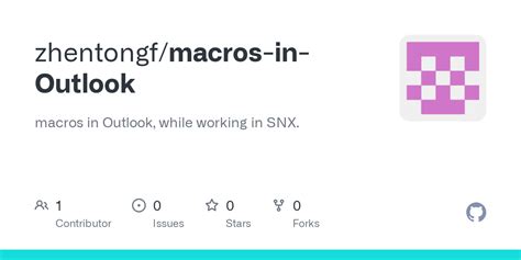 Github Zhentongf Macros In Outlook Macros In Outlook While Working In Snx