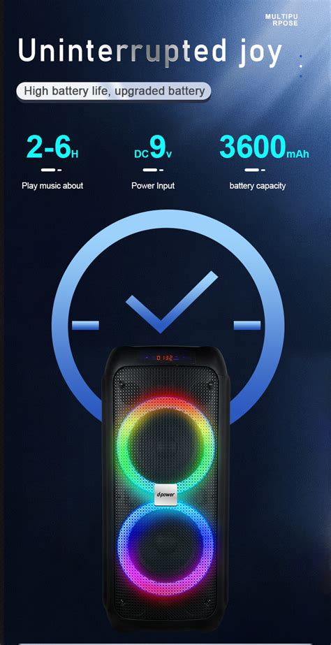 D Power ลำโพง Party Box รุ่น X9w 120วัตต์ Rms เสียงเยี่ยม ฟังก์ชั่นครบ เเถมฟรี ไมค์ลอย รับประกัน