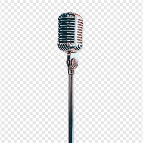 Free Psd Vintage Microphone On Stand A Classic Recording Studio Essential