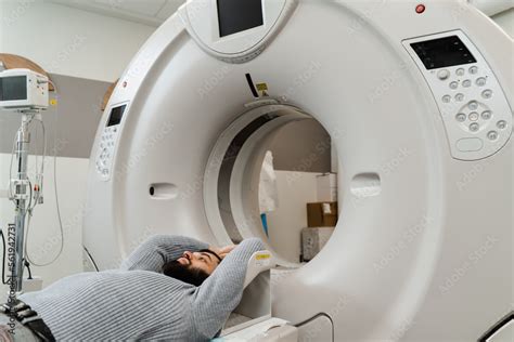 Ct Scan Of Abdominal Of Man In Medical Clinic Man Is Doing Computed Tomography X Ray