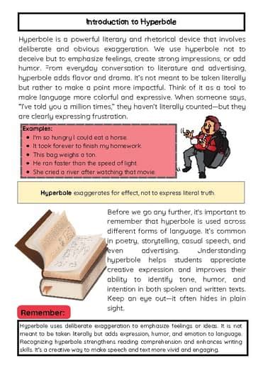 Hyperbole Exaggeration In English Language And Literature By The