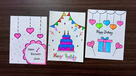 Happy Birthday Greeting Card Drawing Easy