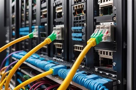 Premium Photo Information Technology Computer Network Telecommunication Ethernet Cables