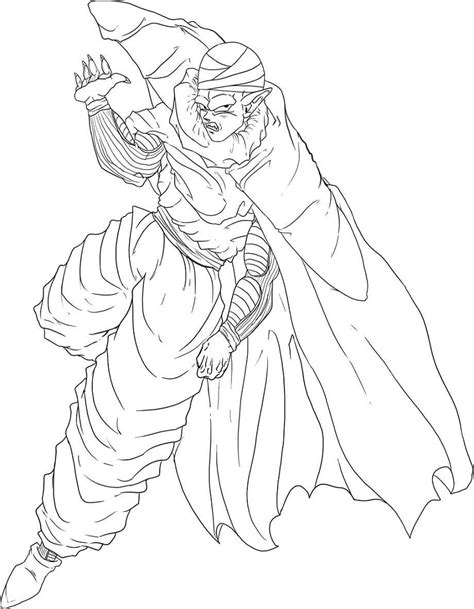 Angry Piccolo Coloring Page Anime Coloring Pages