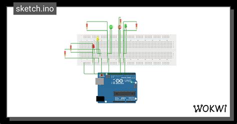 Semáforo 3 Leds Wokwi Esp32 Stm32 Arduino Simulator
