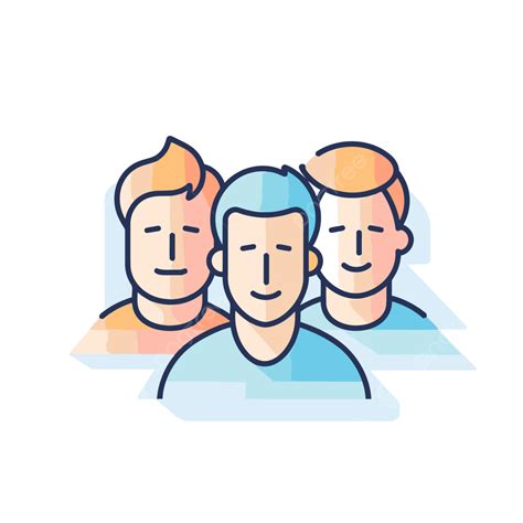 Three Men S Avatar Icon Vector Adults Lineal Icon Flat Icon Png And