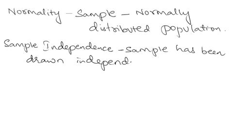 solved to use anova three assumptions must be met 1 the populations