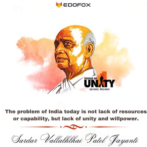 Edofox Sardarvallabhbhaipatel Unityindiversity Ironmanofindia Inspiration