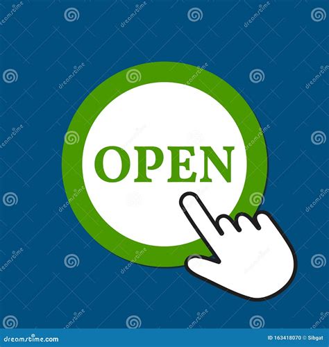 Open Icon Discover Concept Stock Vector Illustration Of Button