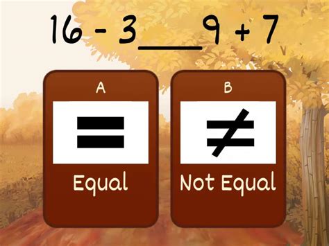 Equal Or Not Equal Quiz
