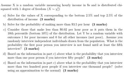 solved assume x ﻿is a random variable measuring hourly