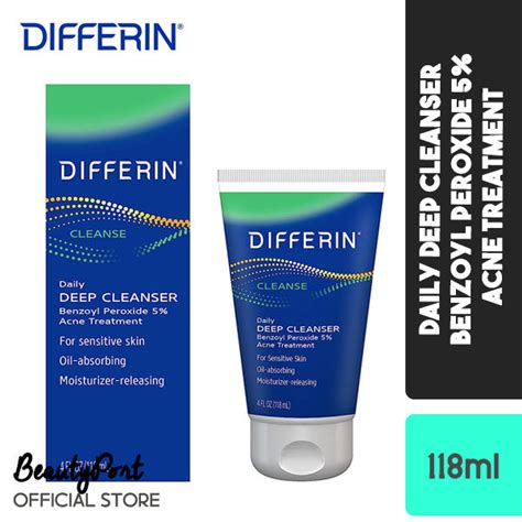 Differin Acne Face Wash With 5 Benzoyl Peroxide Daily Deep Cleanser