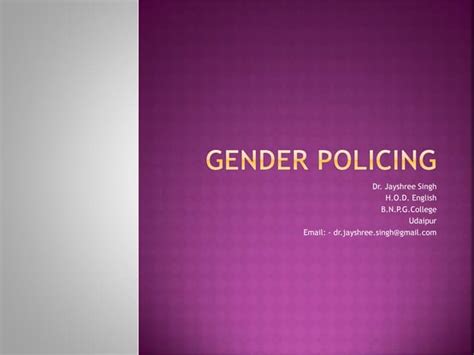 Gender Policing Pptx