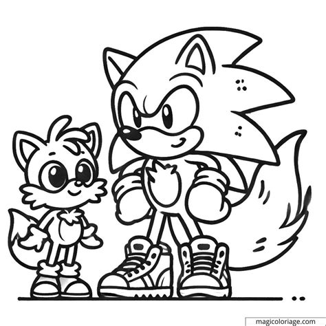 Sonic And Tails Coloring Page