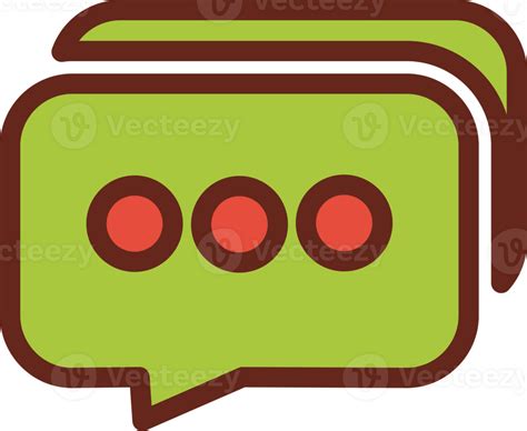 Chat Message Flat Icon 3 Colors 26561091 Png