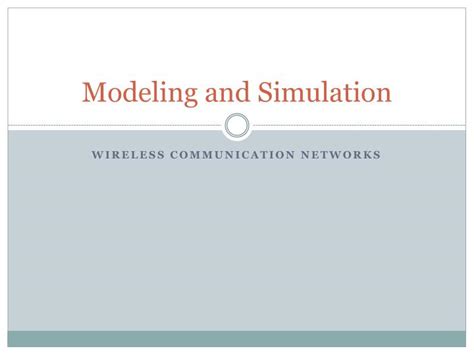 ppt modeling and simulation powerpoint presentation free download