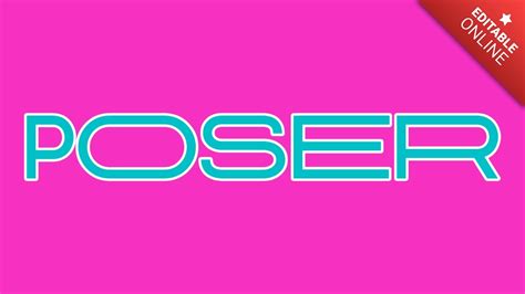 Poser Modern Text Effect Generator