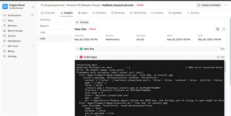 Getting Dependencies Error When Installing Frappe Mail To Self Host