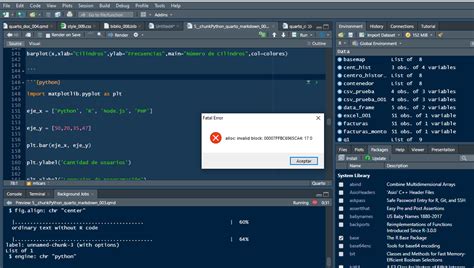 Every Time I Add A Python Chunk In Quarto Rstudio Crash · Issue