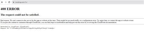 400 ERROR The Request Could Not Be Satisfied AWS Re Post