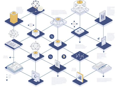 Blockchain Network Diagram Premium Ai Generated Image