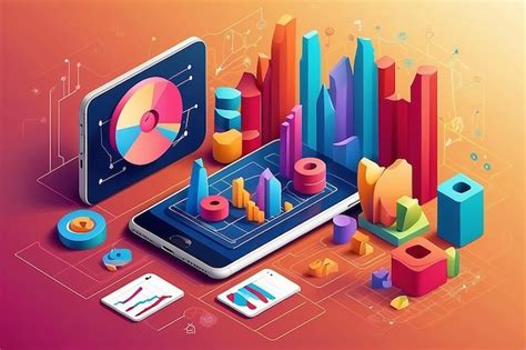 Premium Ai Image Online Statistics And Data Analytics Isometric