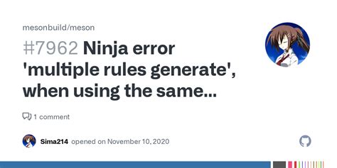 Ninja Error Multiple Rules Generate When Using The Same Input File