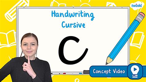 The Letter C Cursive Handwriting Concept Video