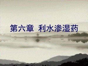 中药学第六章利水渗湿药 ppt