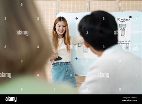 Creative Team Collaboration On Ux Ui Design Project In Modern Office