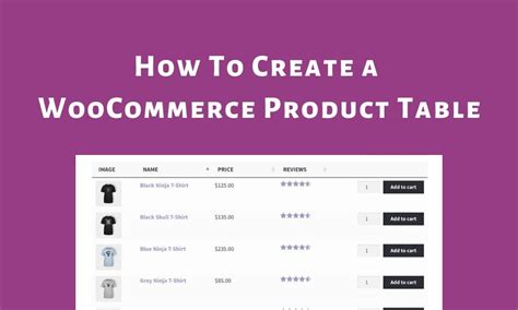 Woocommerce Product Table Tablesome Plugin