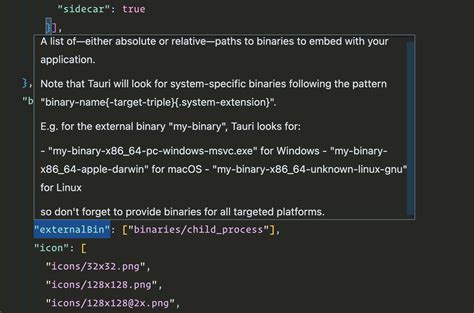 Documentation Link To A Config Option On Hover · Issue 5479 · Tauri