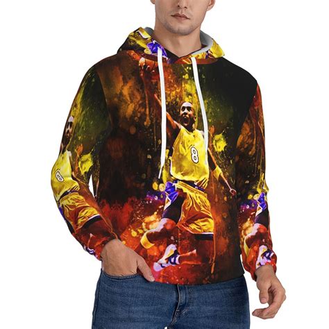 Kobe Bryant Hoodie Mens Soft Fleece Sweatshirt With Drawstring And