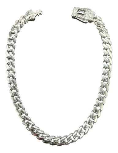 Pulso O Pulsera Monaco Classic En Oro Blanco 10k 18cmx5mm 18 Cm