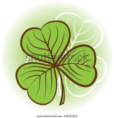 Three Leaf Clover Illustration Stock Vector Royalty Free 140937205 Shutterstock