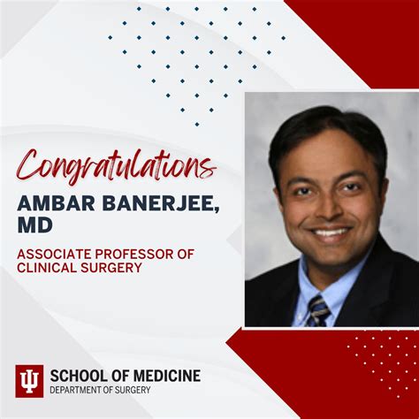 🎉congratulations To Dr Ambar Banerjee On Being Promoted To Associate Professor Of Clinical