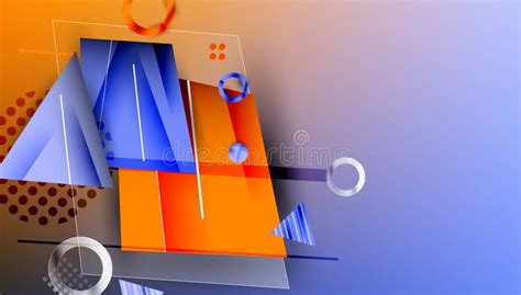 Abstract Background Overlapping Circles Rectangles And Triangles