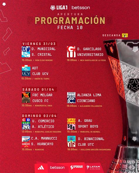 Partidos De La Liga 1 Programación De La Fecha Pendiente Del Torneo