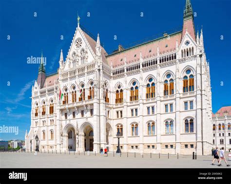 Budapest Hungary 5 May 2024 The Library Of The Hungarian Parliament