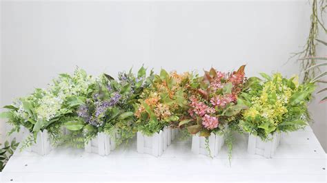 아티플라자 새순잎사귀안개꽃 울타리화분 실크플라워 가게장식 인테리어조화