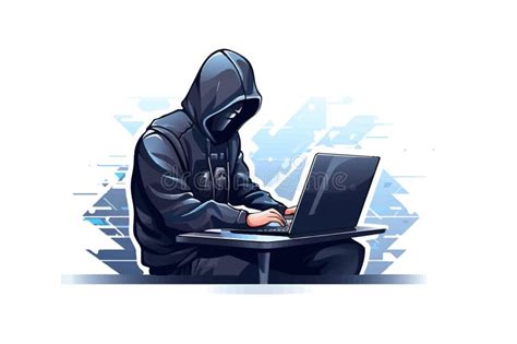 Hacker Vector Flat Minimalistic Asset Isolated Vector Style Illustration Stock Vector