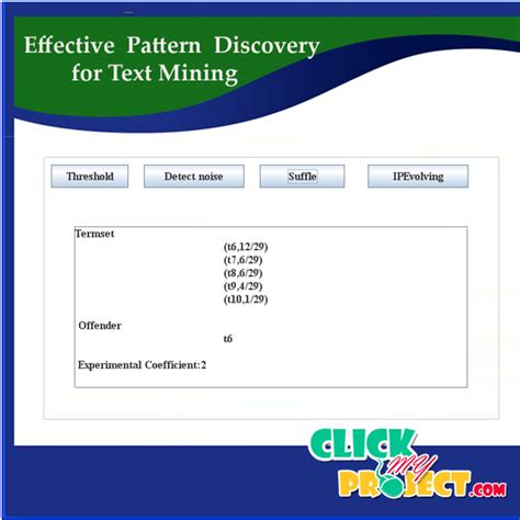 Effective Pattern Discovery For Text Mining Clickmyproject