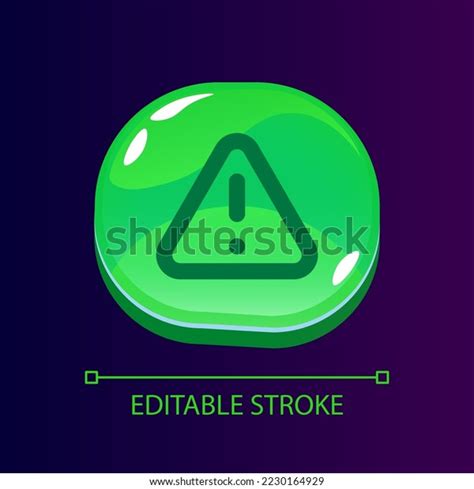 Warning Glossy Ui Button Linear Icon Stock Vector Royalty Free 2230164929 Shutterstock