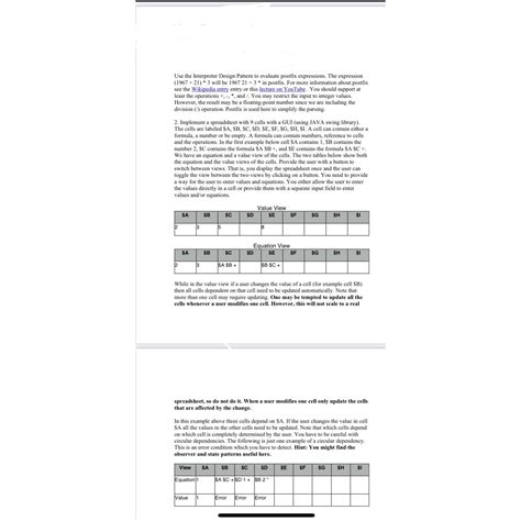 Solved Use The Interpreter Design Pattern To Evaluate