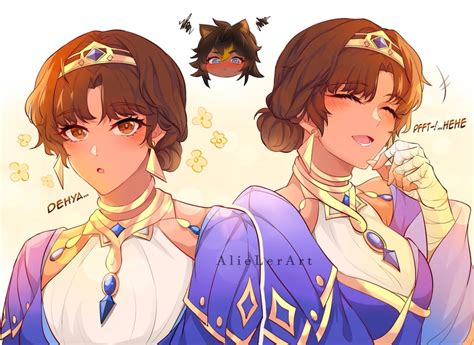 Dehya And Dunyarzad Genshin Impact Drawn By Alielerart Danbooru