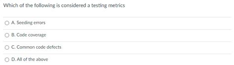 Solved Which Of The Following Is Considered A Testing
