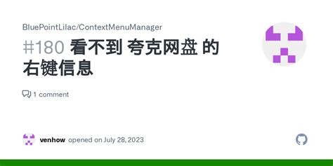 看不到 夸克网盘 的右键信息 Issue BluePointLilac ContextMenuManager GitHub